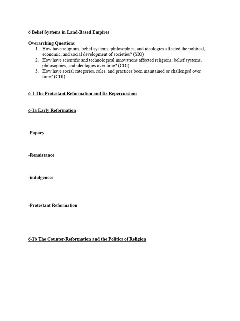 Chapter 6 Earth and Its Peoples 2 | PDF | Protestantism | Catholic Church