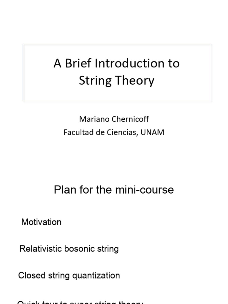 Introduction to String Theory Concepts | PDF | String Theory | General Relativity