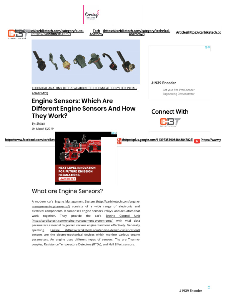 Engine Sensors What Are Different Engine Sensors And How They Work