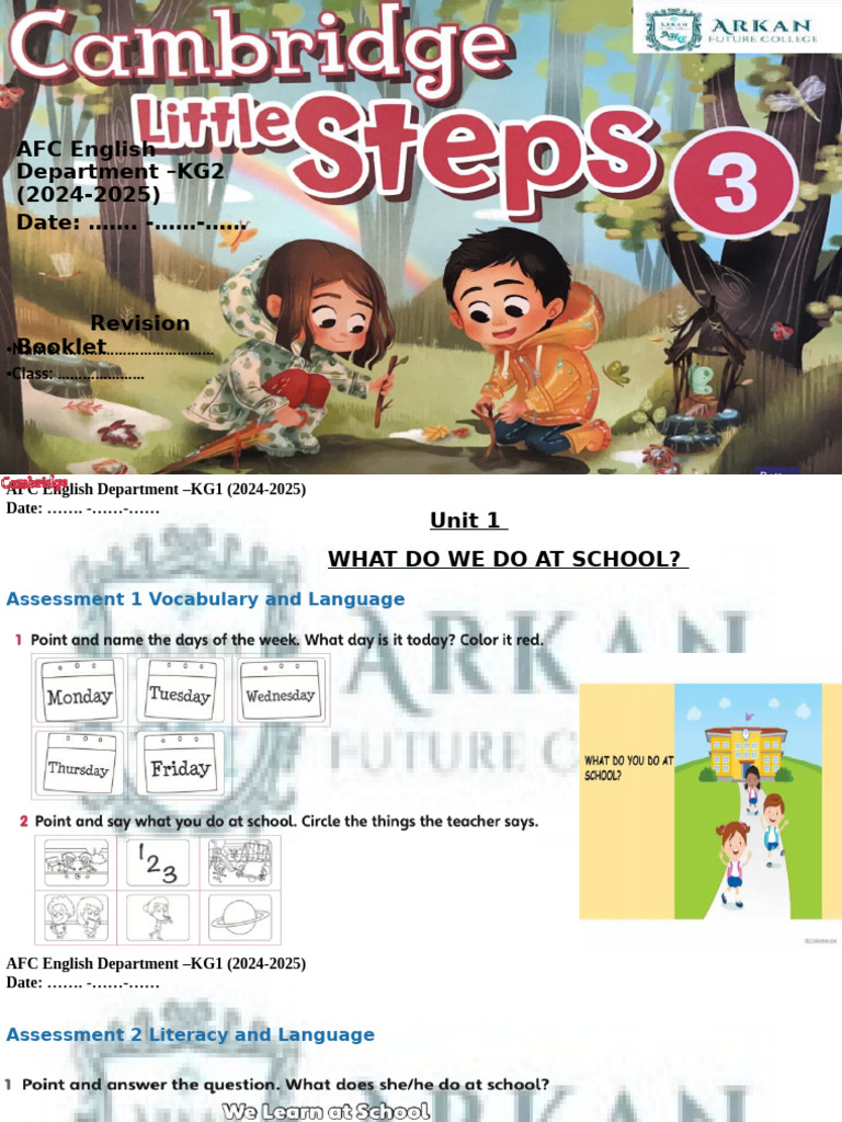 KG2 Revision Booklet | PDF | Reading (Process) | Learning