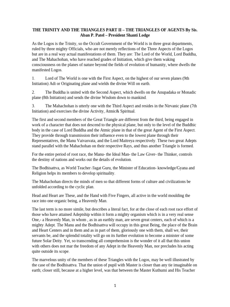 The Trinity and The Triangles Part Ii | PDF