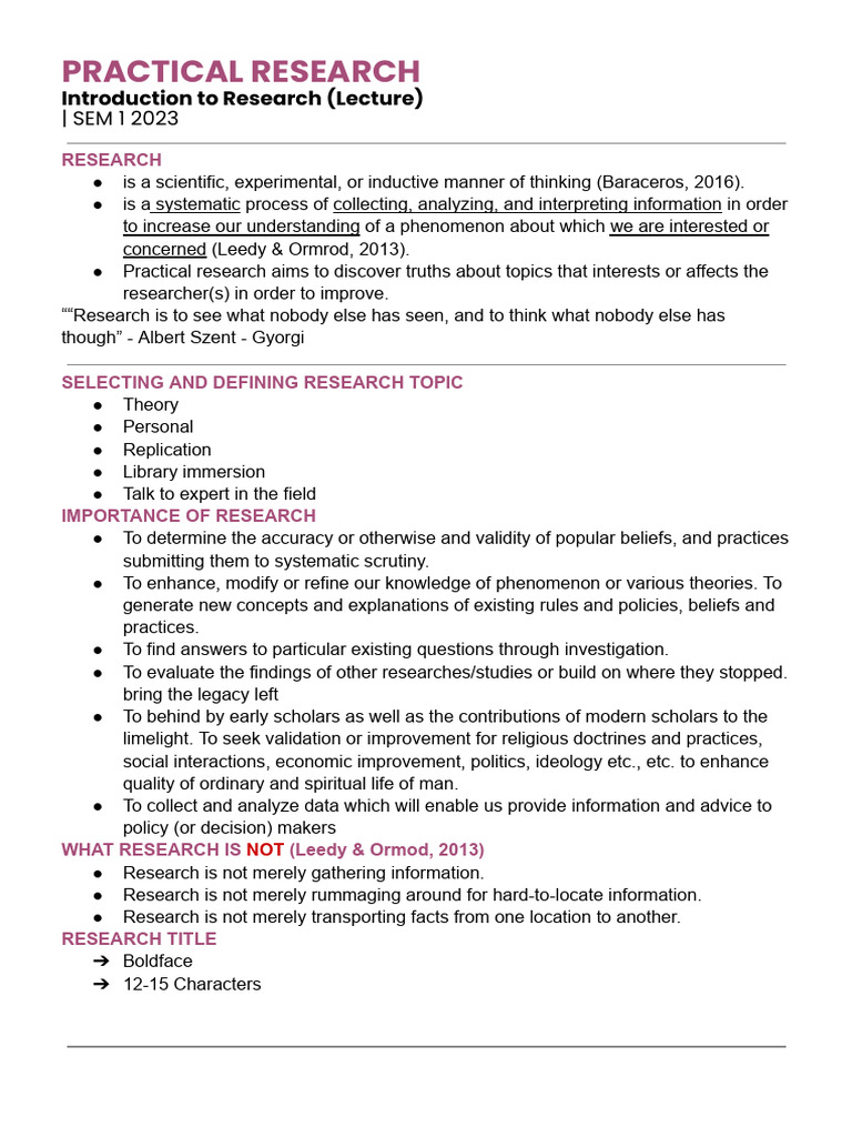 Introduction To Research | PDF | Qualitative Research | Science