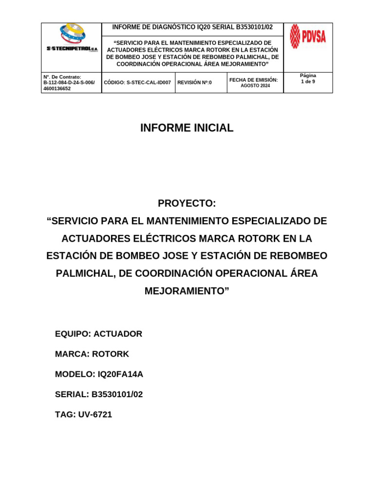 Diagnóstico Actuador Rotork IQ20 | PDF | Solenoide | Ingeniería mecánica