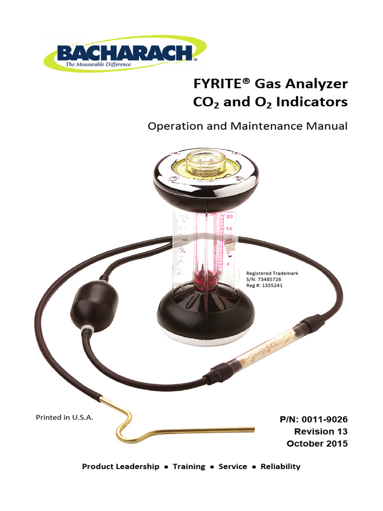 Fyrite Classic User Manual Rev.13 | PDF | Carbon Dioxide | Combustion