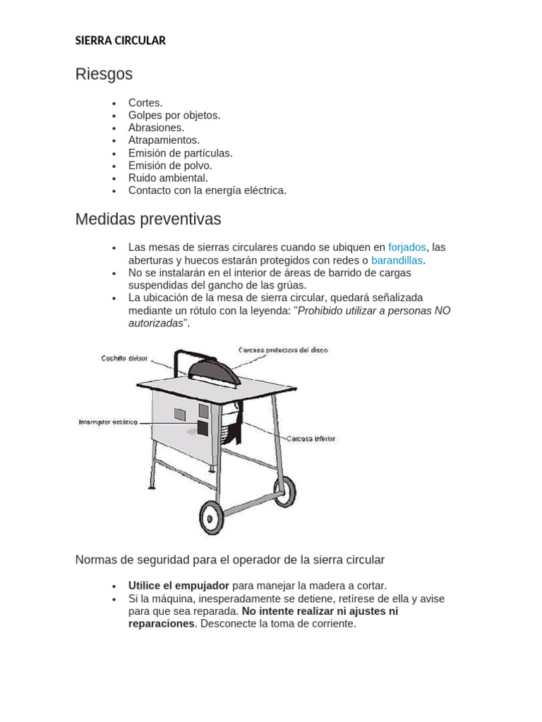 Cierra Circular | PDF | Engranaje | Herramientas