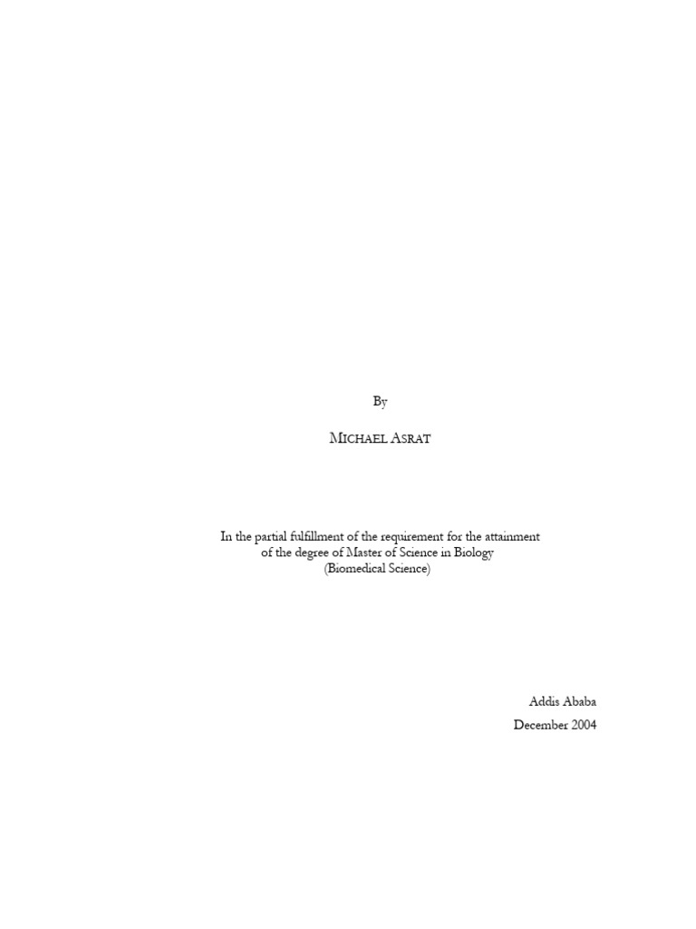 Thesis Michael Asrat | PDF | Science & Mathematics