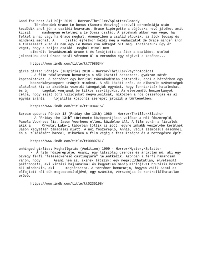 Horror | PDF