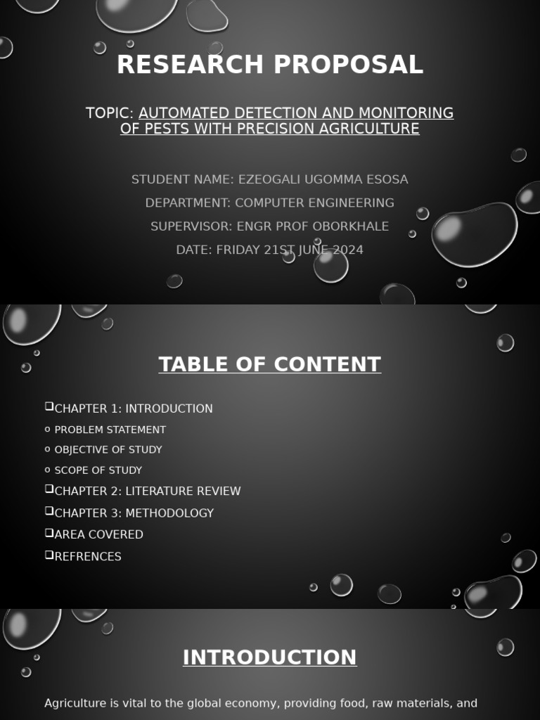 Research Proposal Seminar | PDF | Sensor | Pest (Organism)