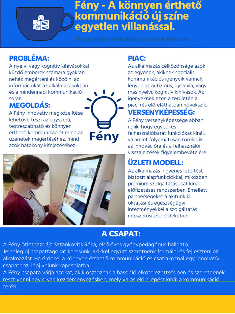Fény Onepager | PDF