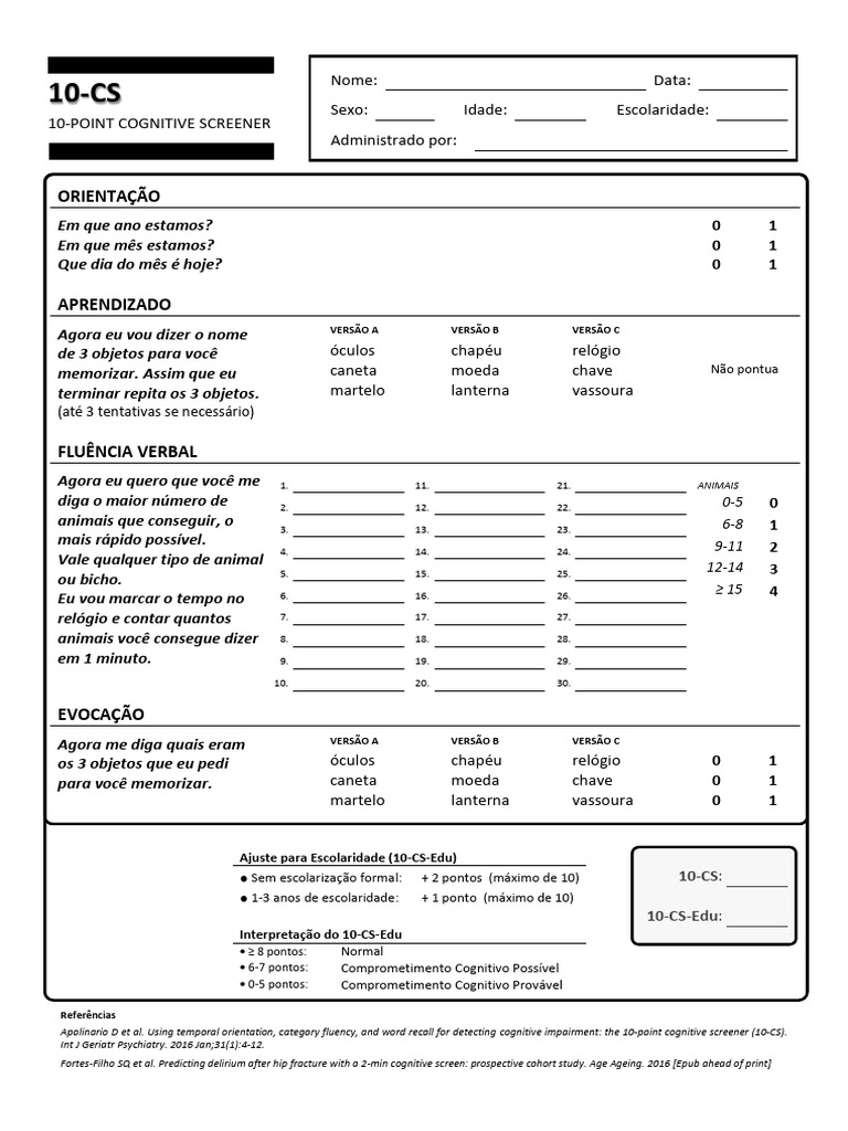 10-CS - Formulário de Aplicação | PDF