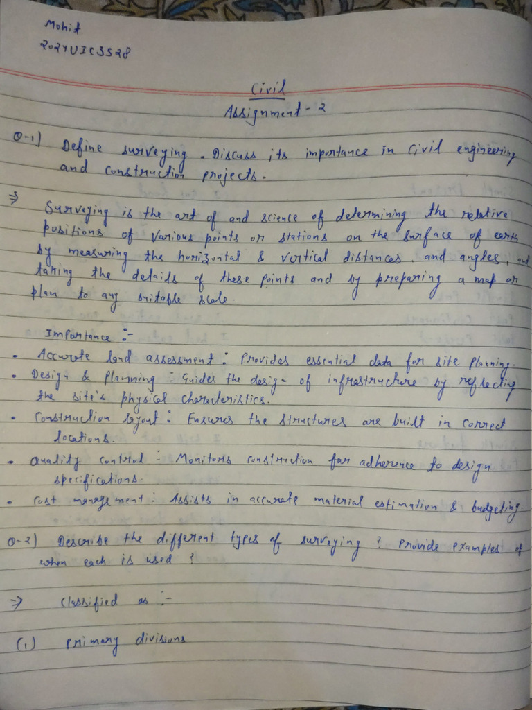 Mohit, Civil Assignment 2 | PDF | Ciencia y matemáticas