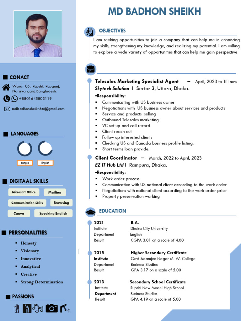 Resume of Md Badhon Sheikh for a good interview _241014_141334 | PDF