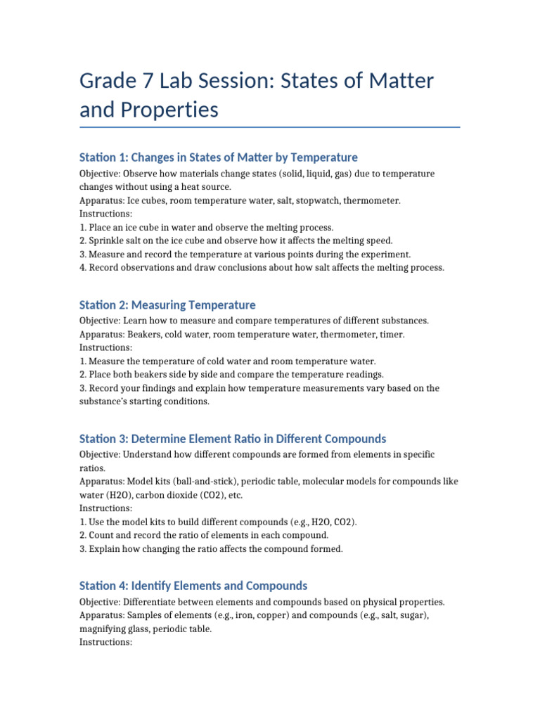 Measuring Temperature in States of Matter | PDF | Chemical Compounds ...