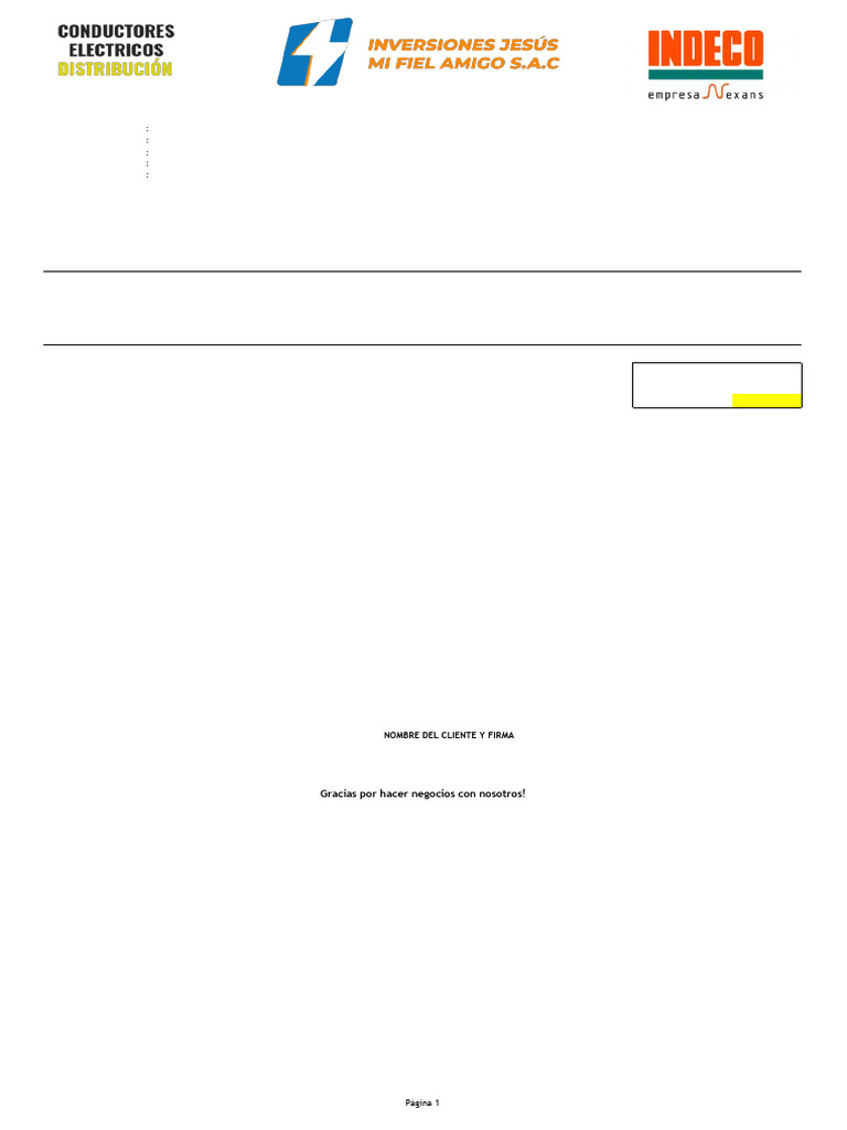 Cotización Indeco. | PDF