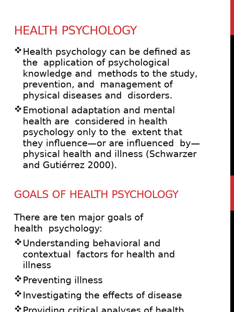 Health Psychology | PDF | Health Psychology | Psychology