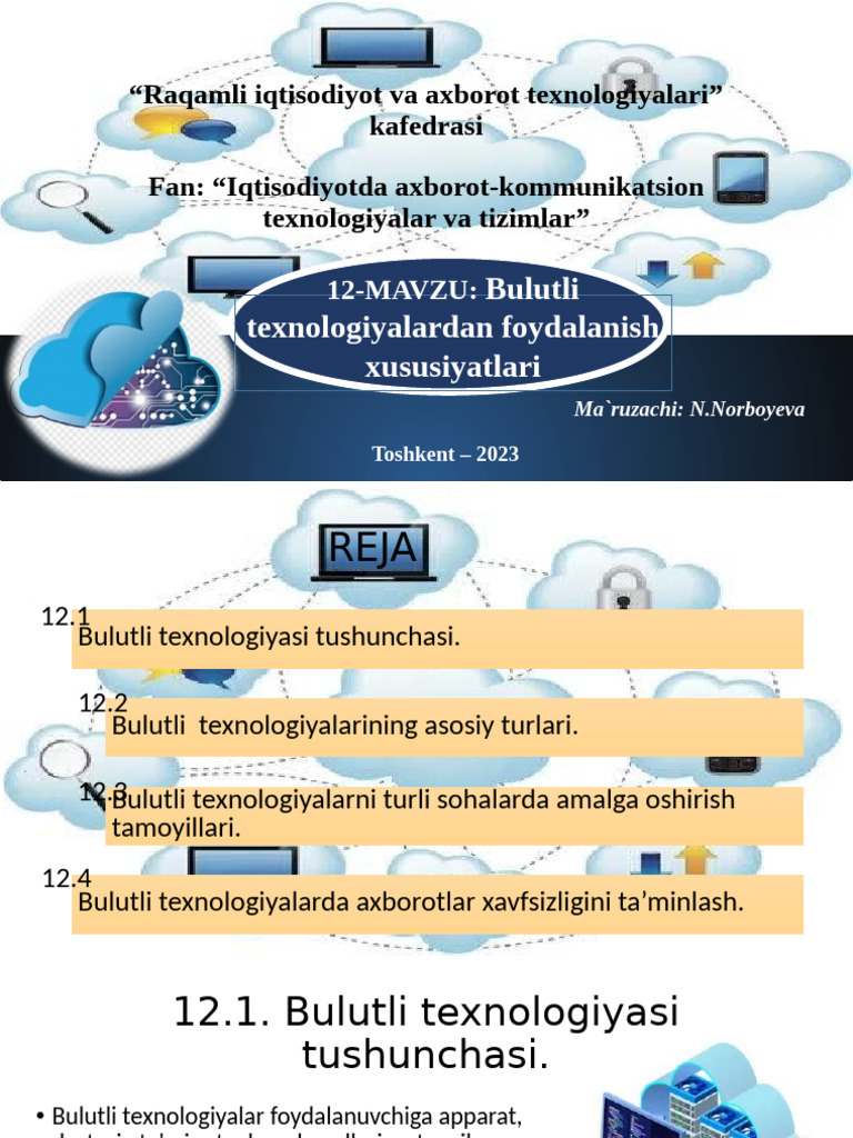 12-Mavzu IAKT-2023 | PDF