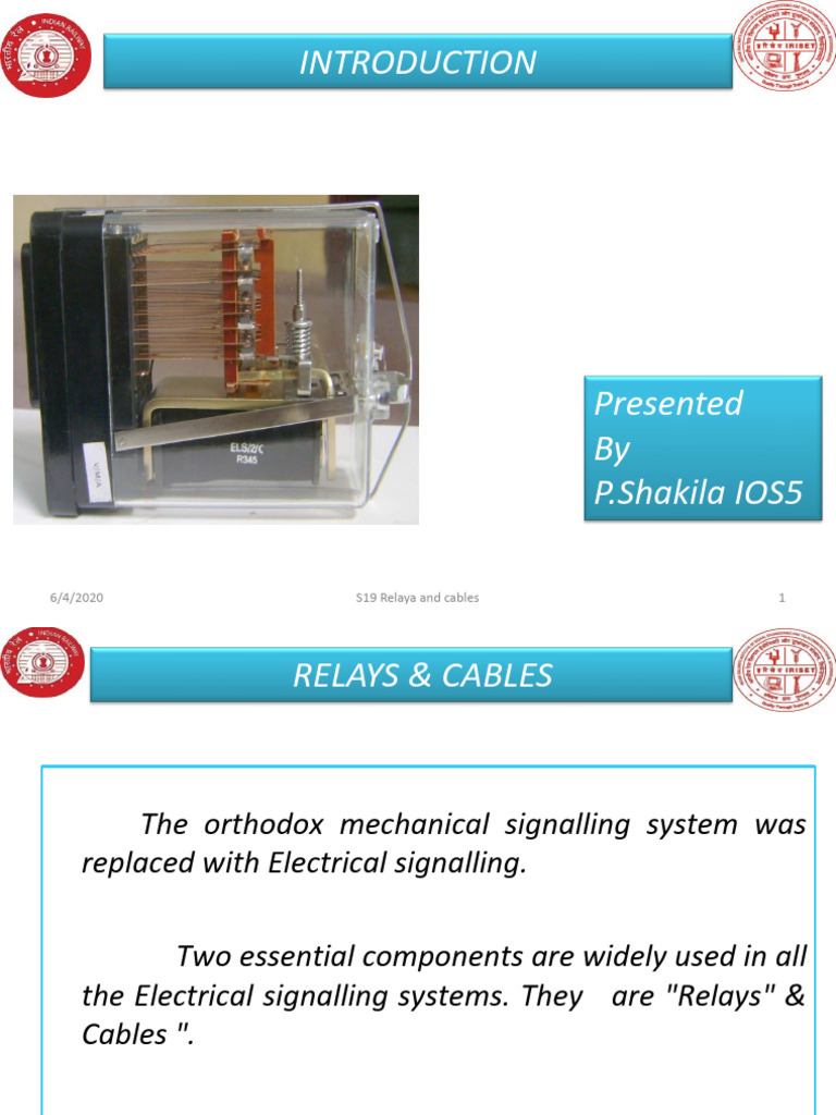 Understanding Relays and Cables in Signaling | PDF | Relay | Electrical ...