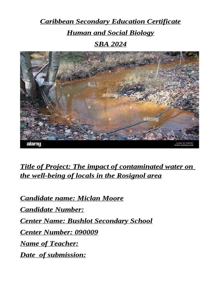 HSB SBA | PDF | Nausea | Environmental Science