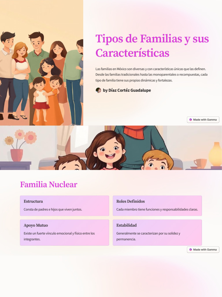 Tipos de Familias y Sus Caracteristicas | PDF | Familia | Familia adoptiva