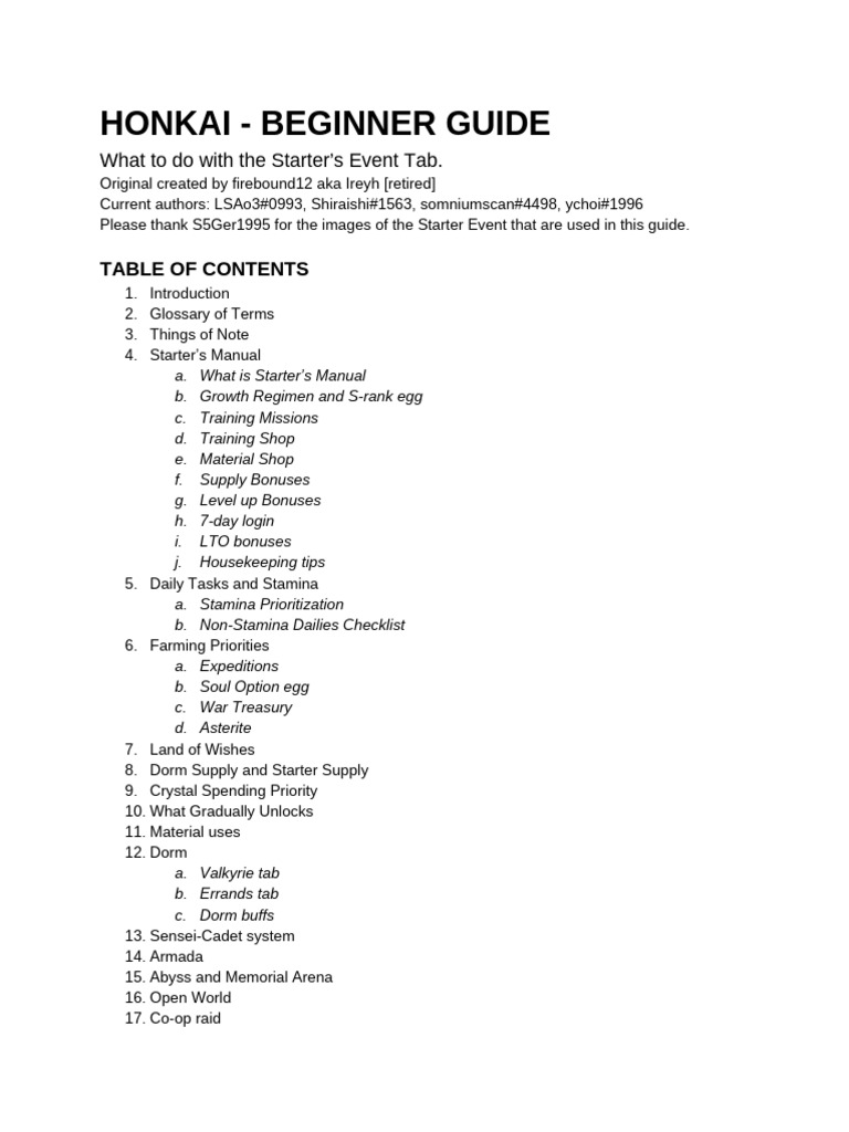 Honkai Impact 3rd Beginner's Guide | PDF
