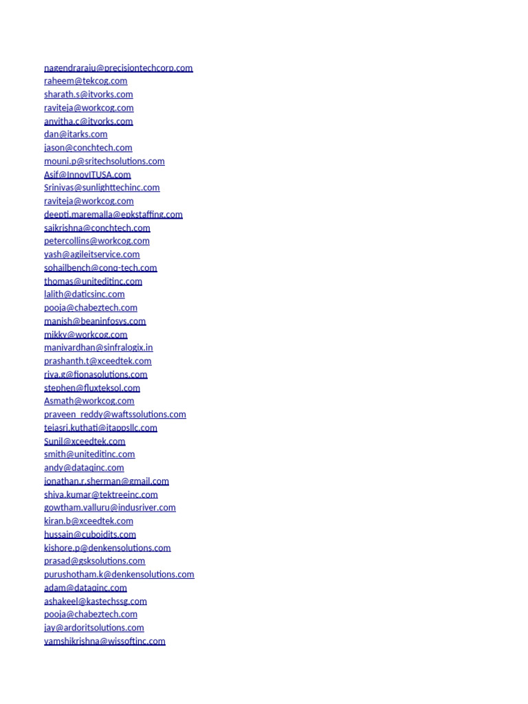 C2C Vendor Contact List 2025 | PDF
