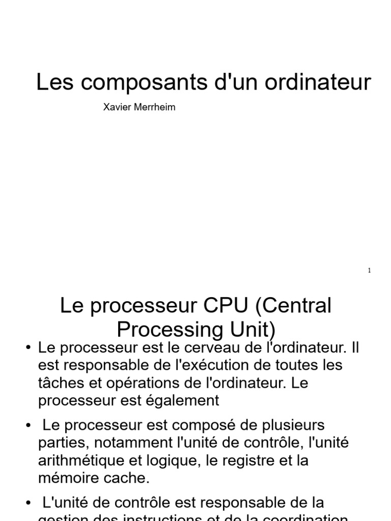 Composants | PDF | Disque dur | Processeur graphique