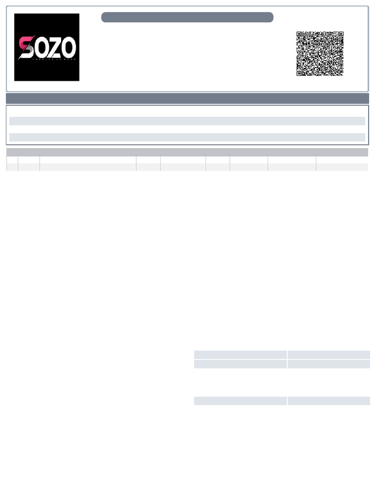 Factura Electrónica Ropa Sozo FE86 | PDF