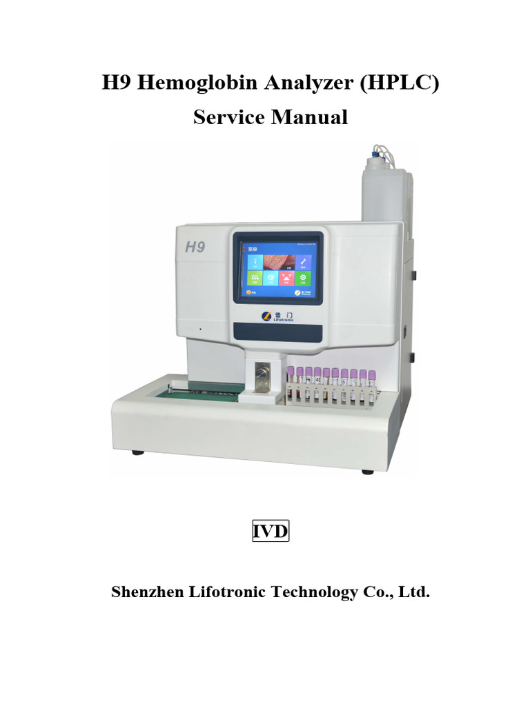 H9 Service Manual (Lifotronic) | PDF | Pump | Chromatography