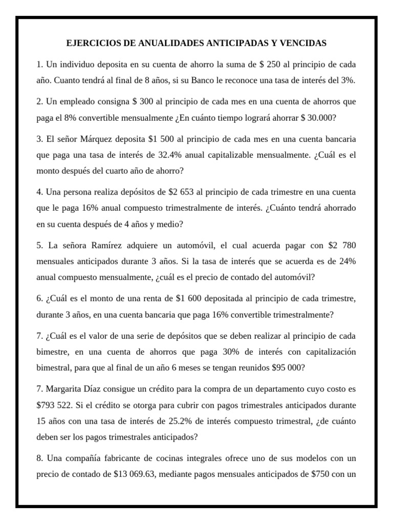 Guia de Anualidades | PDF | Bancos | Dinero