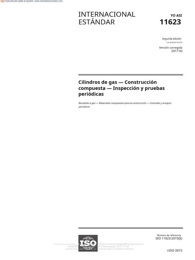 ISO 11623-2015 Gas Cylinders - Periodic Inspection and Testing - En.es ...