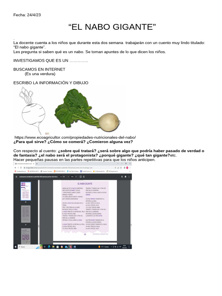 Secuencia Del NABO GIGANTE | PDF