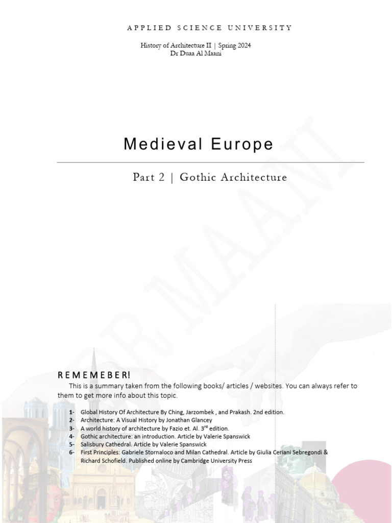 handout 3 (2) | PDF | Gothic Architecture | Vault (Architecture)