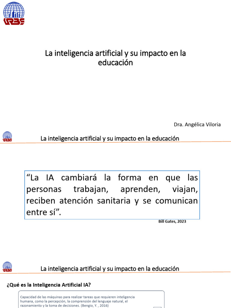 Impacto de la IA en la Educación | PDF | Inteligencia artificial ...
