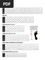 Size Chart - Bata | PDF | Sports & Recreation | Home & Garden