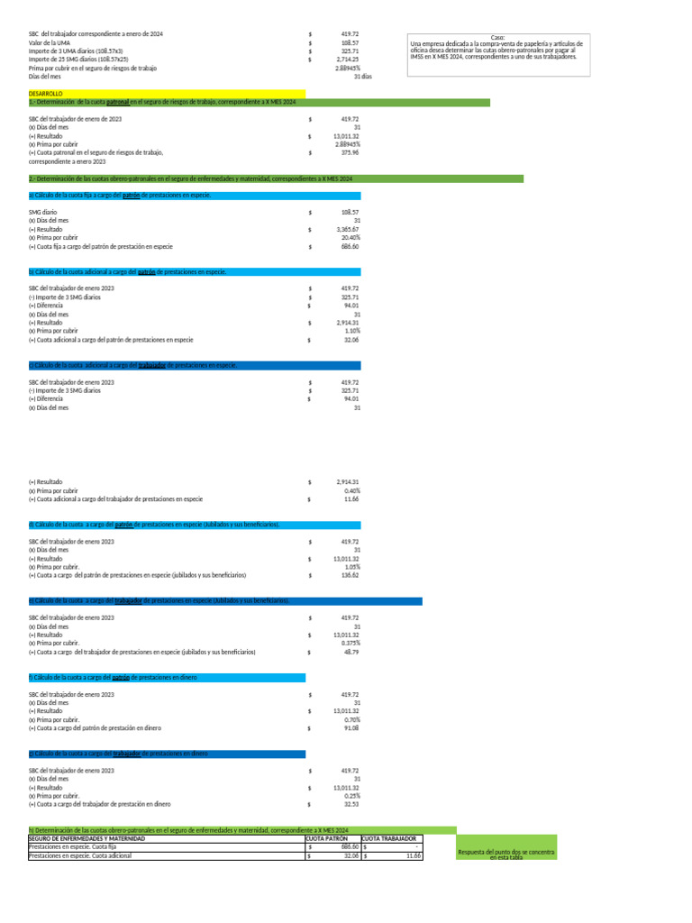 2024 Cuota Obrero Patronal | PDF
