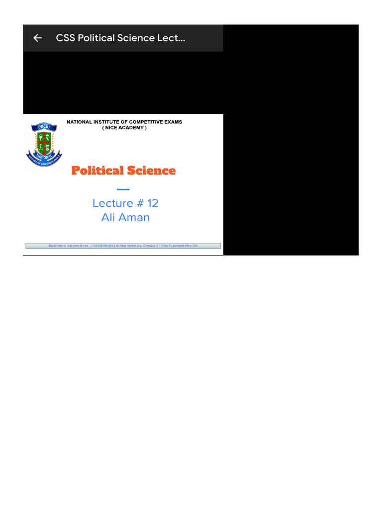CSS Political Science Lecture 12.Pptx - Google Slides | PDF