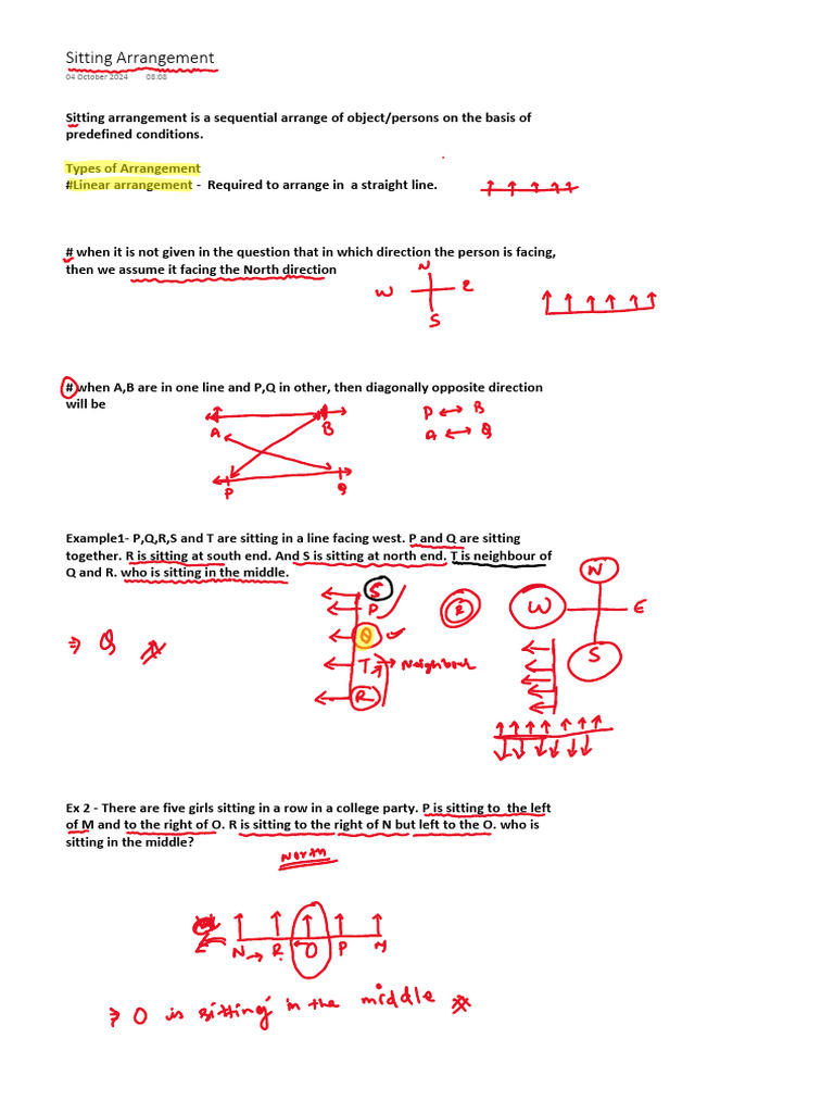 Understanding Sitting Arrangements | PDF