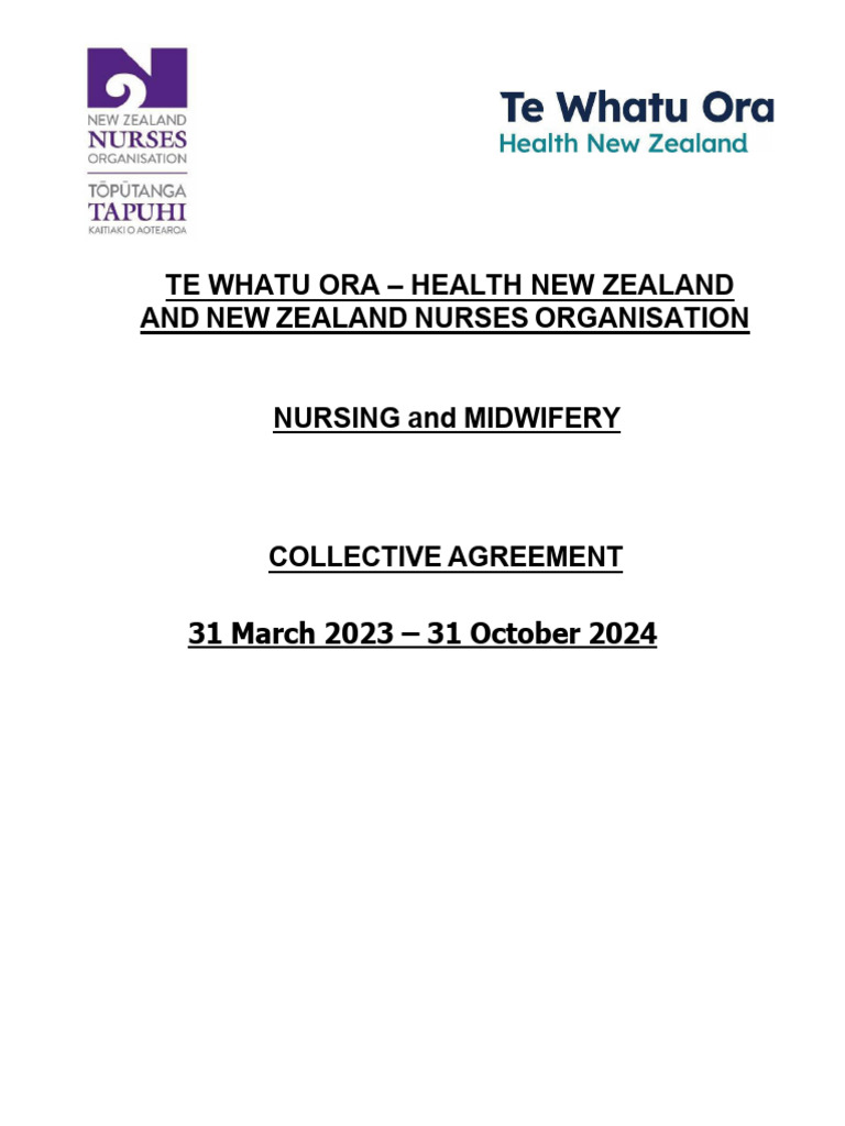 NZNO Nursing and Midwifery Multi Employer Agreement | PDF | Midwife ...