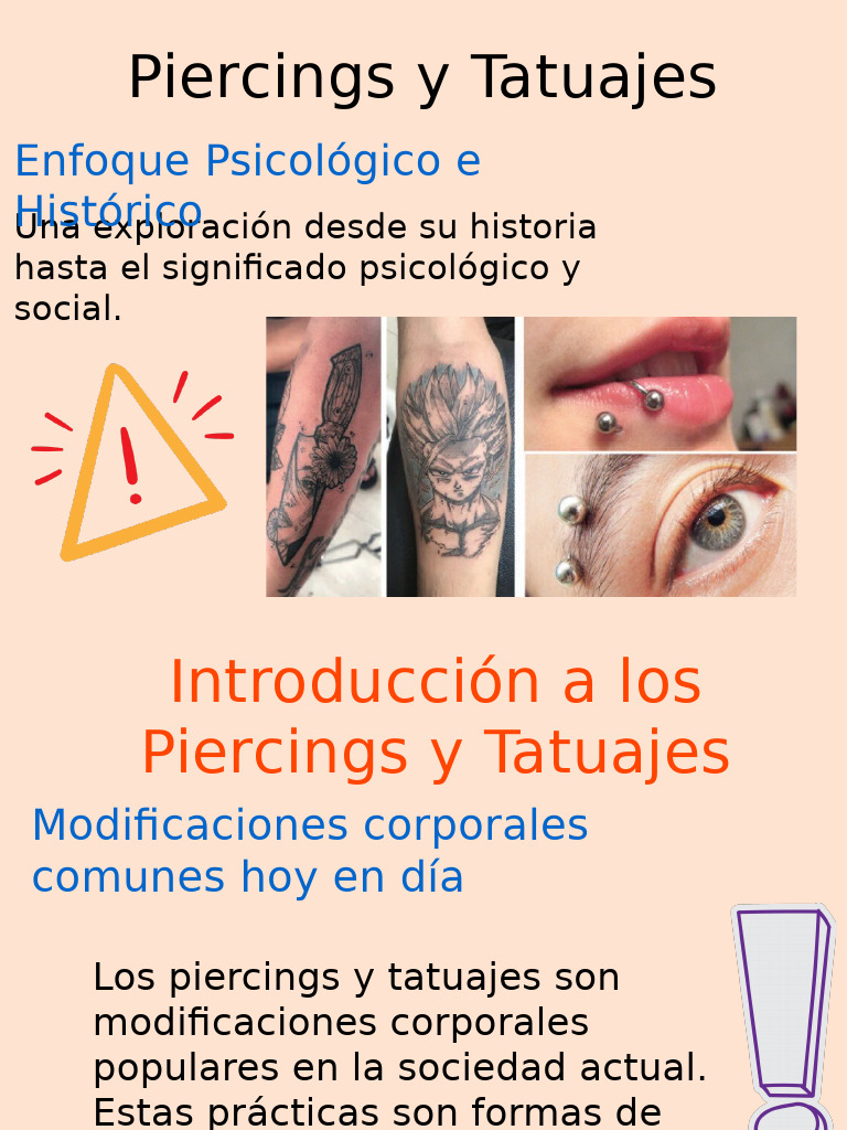 Piercings Tatuajes Presentacion Mejorada - PPTX 20241007 203839 0000 | PDF