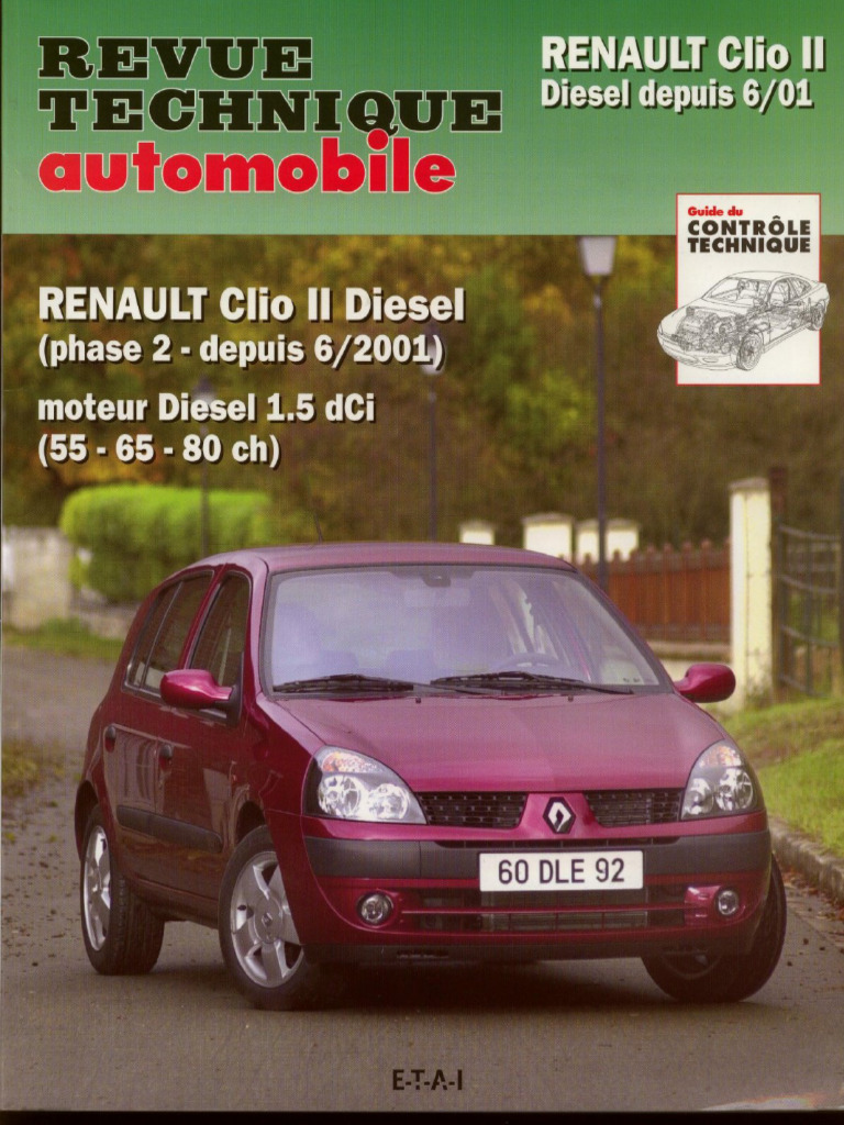 RTA-Renault Clio II Diesel Phase 2 Depuis 6-2001 | PDF