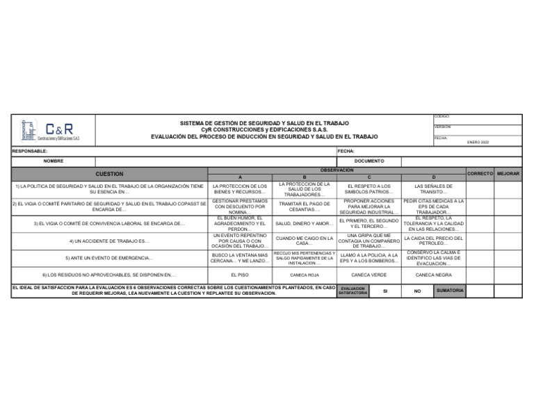 Eval Induc SST | PDF