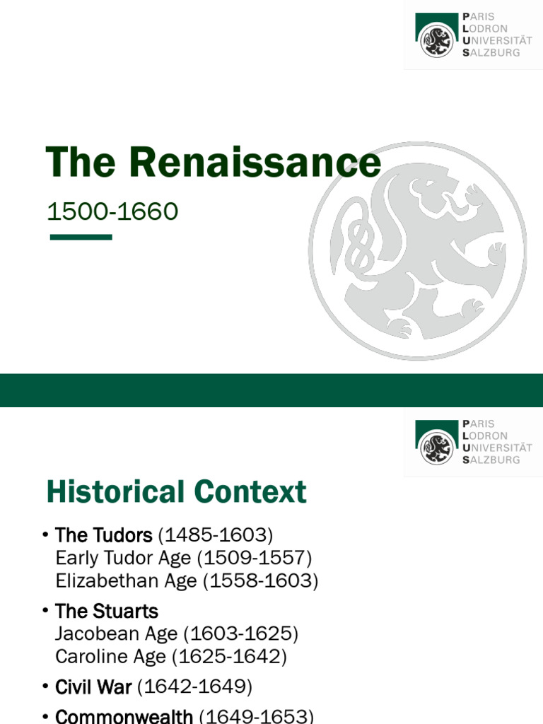 SCF - TheRenaissance - Power Point - WS21-22 - BB | PDF | Art