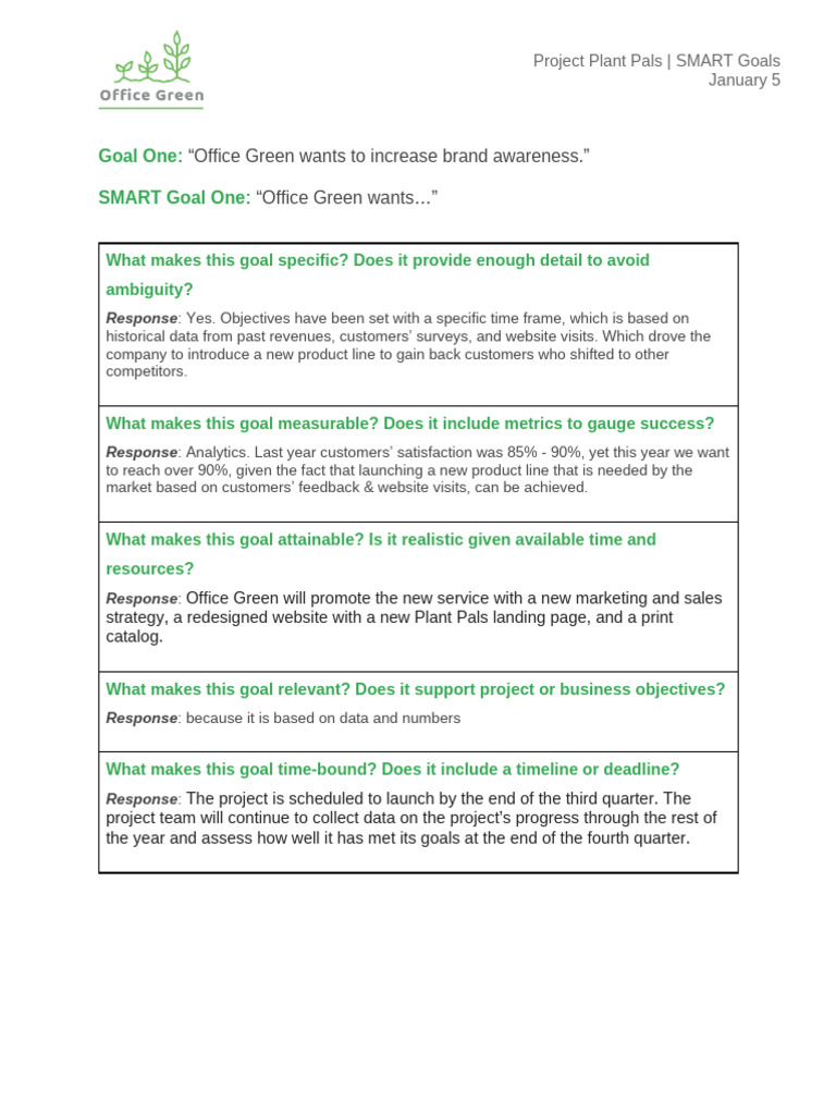 Activity Template_ SMART goals | PDF | Goal | Performance Indicator