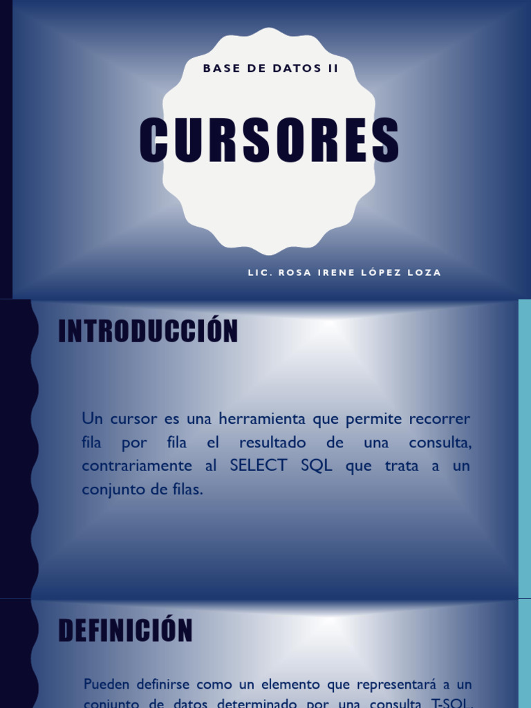 Uso de cursores en T-SQL | PDF | SQL | Programación de computadoras