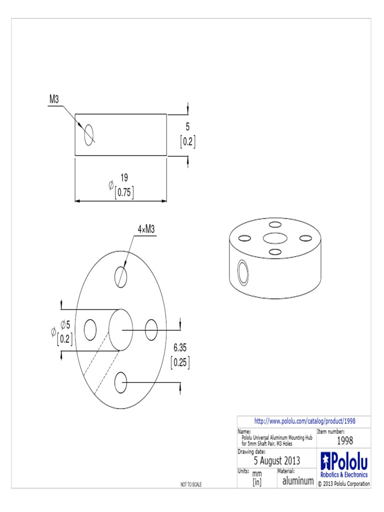 HUB-5mm-m3-dimensions | PDF