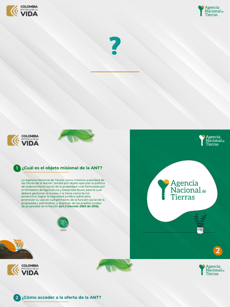 Preguntas Frecuentes Agencia Nacional de Tierras | PDF | Propiedad ...