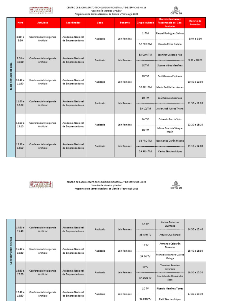 Programa de Actividades - Final - V2 | PDF