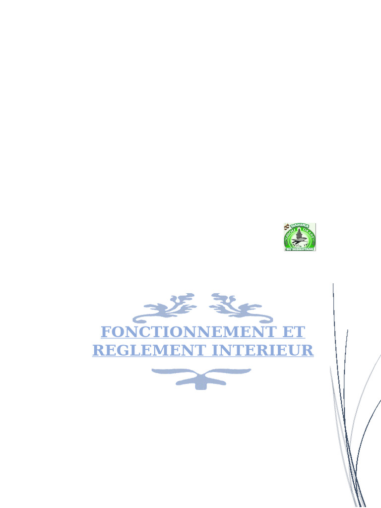Règlement Intérieur Dahira Nourou Daareyni | PDF | Finance et gestion ...