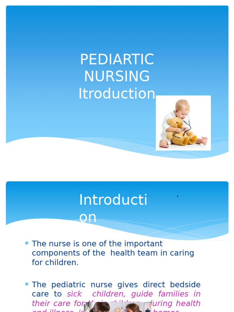 Introduction to pediatric nursing.(1) (1) | PDF | Pediatrics | Nursing