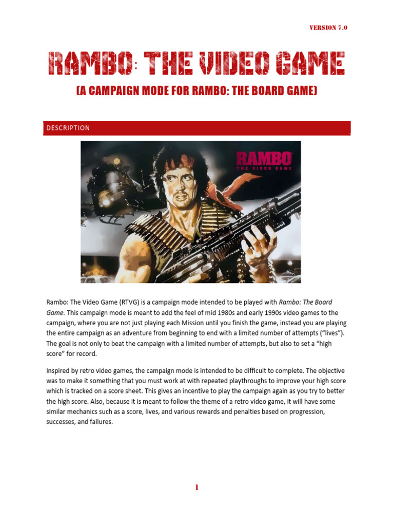 Rambo TVG Rules v7 | PDF